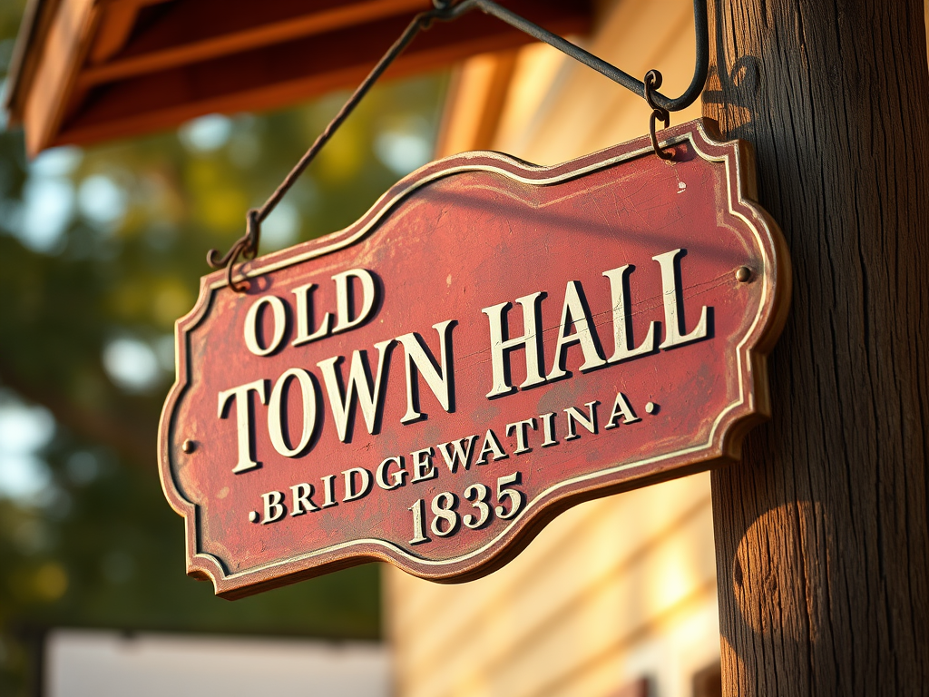 an-old-19th-century-sign-that-says-old-town-hall – Bridgewater Buzz News